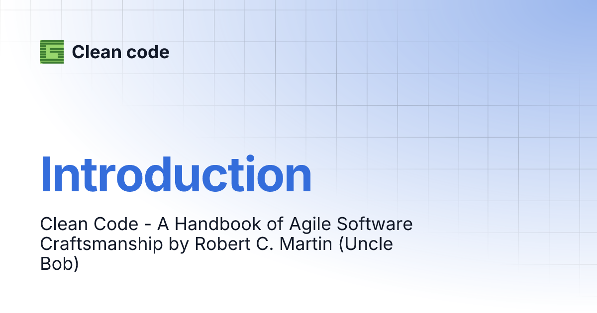 Introduction Clean Code 